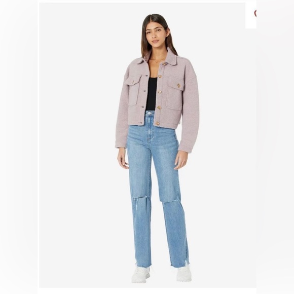 Blank NYC | Jackets & Coats | Blanknyc Cropped Light Purple Jacket Sz L ...